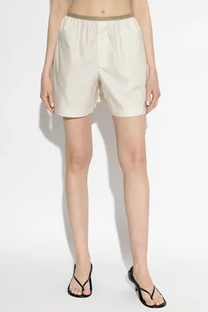 LEMAIRE Cotton Shorts - Cream