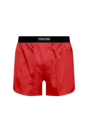 TOM FORD Silk Lingerie Shorts - Red