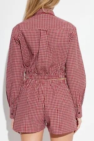 Vetements Check-patterned Cropped Shirt - Red