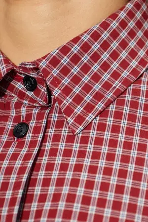 Vetements Check-patterned Cropped Shirt - Red