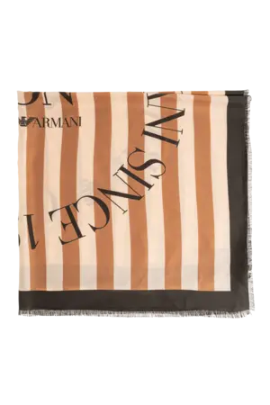 Emporio Armani Silk Scarf - Brown