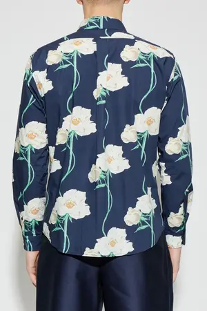 Kenzo Shirt With Floral Motif - Navy Blue