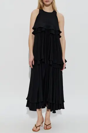 AMI Paris Ruffled Midi Dress