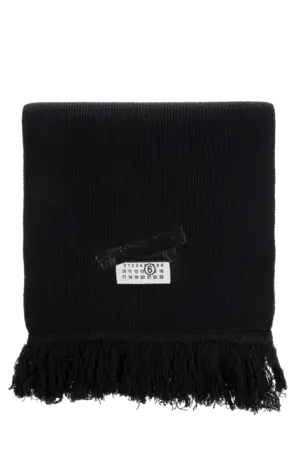 MAISON MARGIELA Scarf With Logo - Black