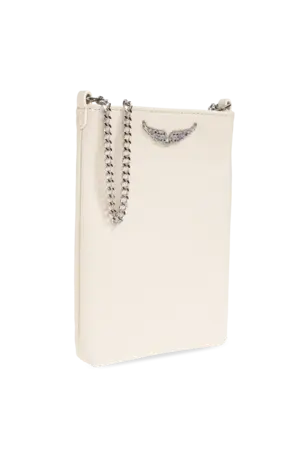 Zadig&Voltaire Leather Phone Case On A Chain - Cream