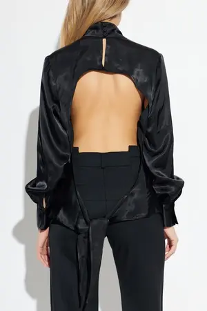 Vetements Satin Open-back Top