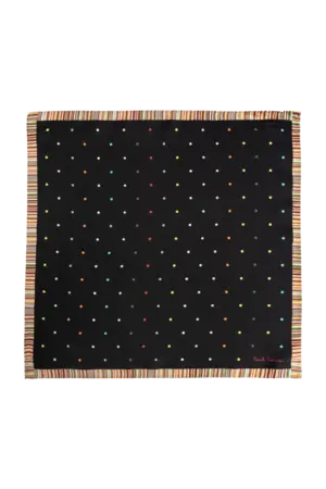 Paul Smith Pocket Square With Print - Black