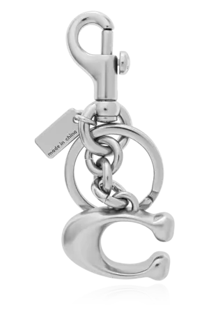 COACH Keyring With Logo Pendant - Silver