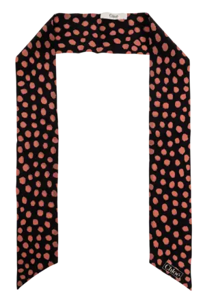 Chloé Silk Scarf - Black