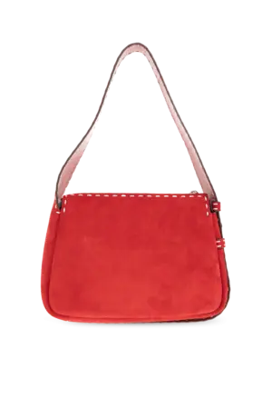 Tory Burch Romy Pick Stitch Small Shoulder Bag - Red