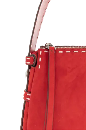 Tory Burch Romy Pick Stitch Small Shoulder Bag - Red