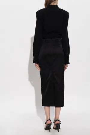 WILLY CHAVARRIA Polo Dress With Mixed Fabrics - Black