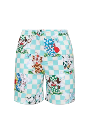 Kenzo Printed Knee Length Shorts - Multicolour