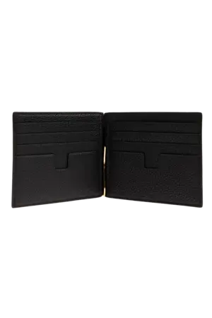 TOM FORD Foldable Leather Wallet - Black