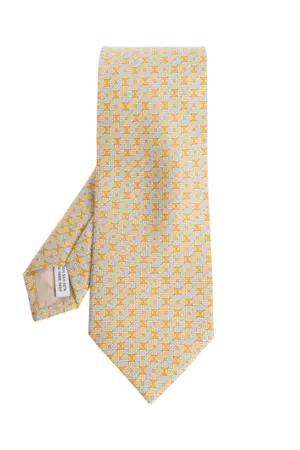 FERRAGAMO FERRAGAMO Silk Neck Tie Beige