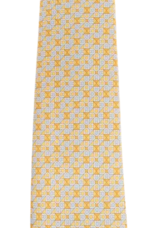 FERRAGAMO Silk Neck Tie - Beige
