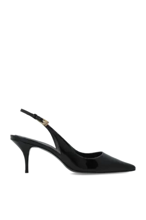 BLACK SUEDE STUDIO Branca Slingback Kitten Heel Pumps - Black
