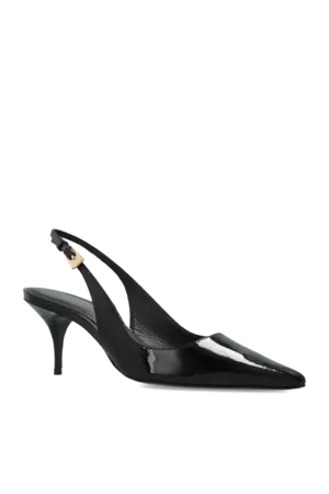 BLACK SUEDE STUDIO Branca Slingback Kitten Heel Pumps - Black