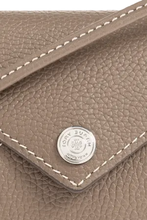 Tory Burch Card Holder Case On A Belt - Brown