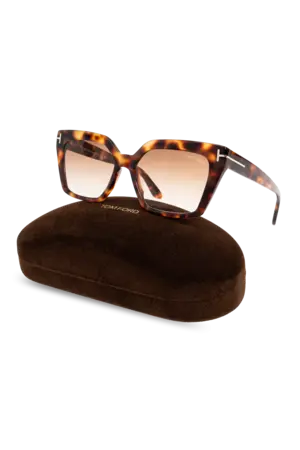 TOM FORD Tortoiseshell Square Sunglasses - Brown