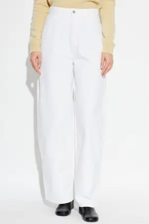LEMAIRE High-waisted Boyfriend Jeans - White