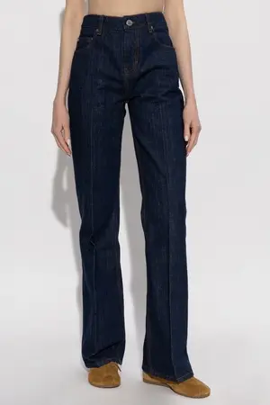 AMI Paris Flared-leg Jeans - Navy Blue