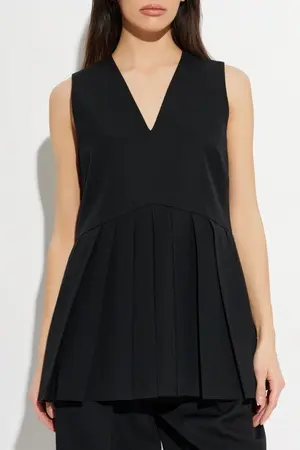 JIL SANDER Wool Top - Black