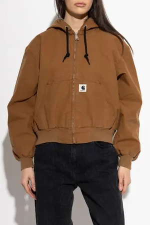 Carhartt Work In Progress Og Active Zip-up Hooded Sweatshirt - Brown
