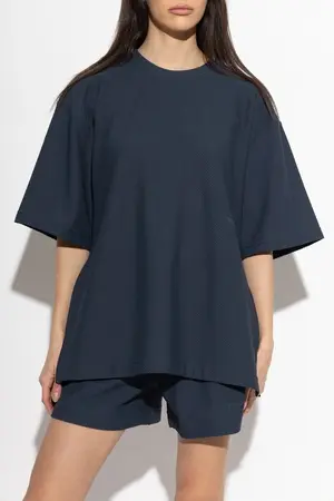 RETHINKIT STUDIOS Oversized T-shirt With Embroidered Logo - Navy Blue