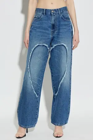 CARNE BOLLENTE Jeans With Heart Motif