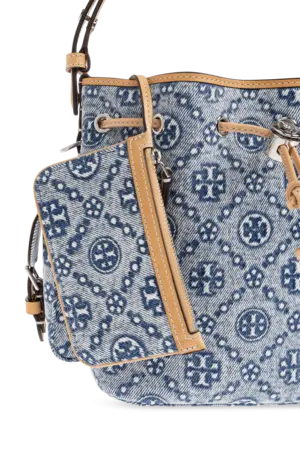 Tory Burch Monogram Bucket Bag - Blue