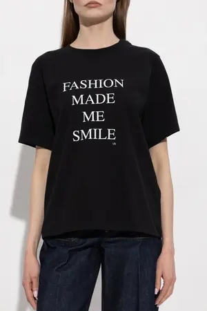 Victoria Beckham T-shirt With Graphic - Black