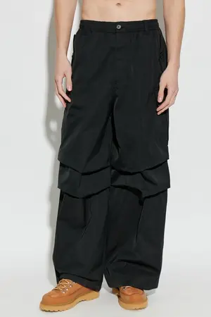 Marni Wide Leg Cargo Trousers - Black