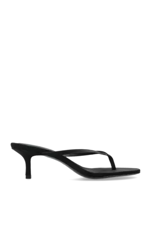 BLACK SUEDE STUDIO Satin Heeled Mules