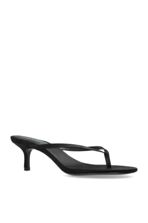 BLACK SUEDE STUDIO Satin Heeled Mules