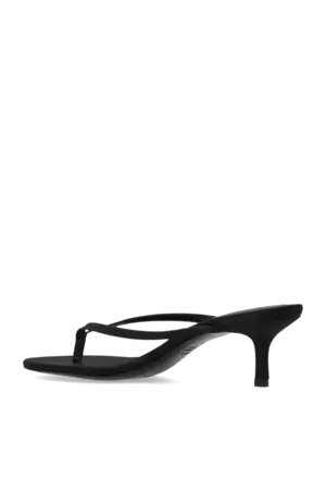 BLACK SUEDE STUDIO Satin Heeled Mules