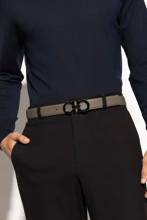 FERRAGAMO Double-sided Belt - Grey