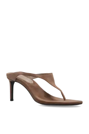 BLACK SUEDE STUDIO Suede Heeled Mules - Brown