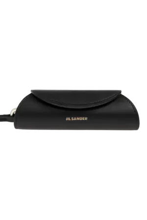 JIL SANDER Leather Key Case - Black