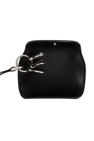 JIL SANDER Leather Key Case - Black