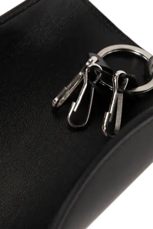 JIL SANDER Leather Key Case - Black