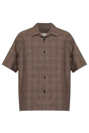 JIL SANDER Wool Short-sleeve Shirt - Brown