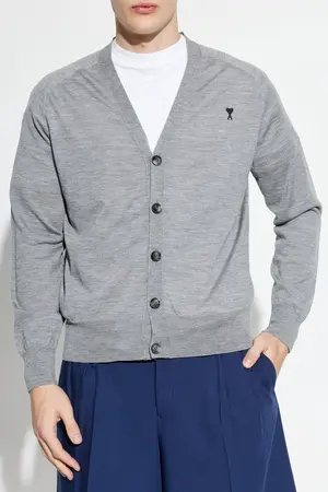 Ami Wool Cardigan - Grey