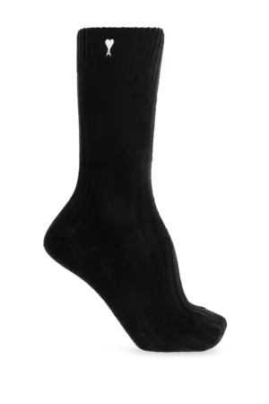 AMI Paris Three-pack Of Ribbed Mid-calf Socks
