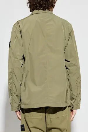 Stone Island Lightweight Jacket With Pockets - Green