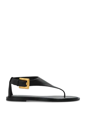 Balmain Leather Sandals - Black