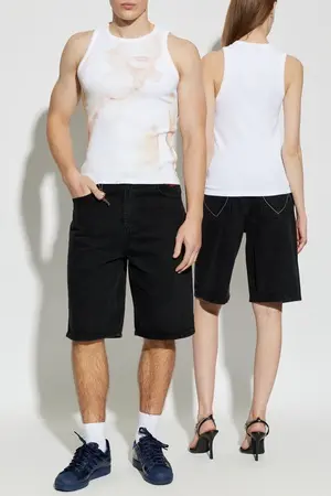 CARNE BOLLENTE Ribbed Tank Top With Print