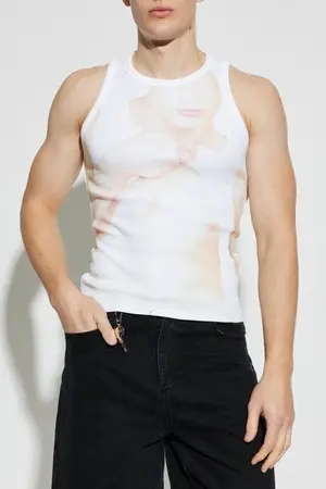 CARNE BOLLENTE Ribbed Tank Top With Print