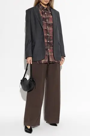 R13 Vintage Effect Plaid Shirt - Multicolour