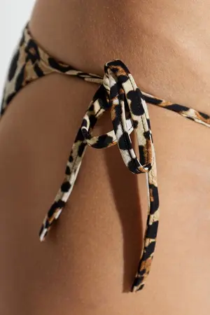 Dsquared2 Animal Print Bikini Bottom - Brown